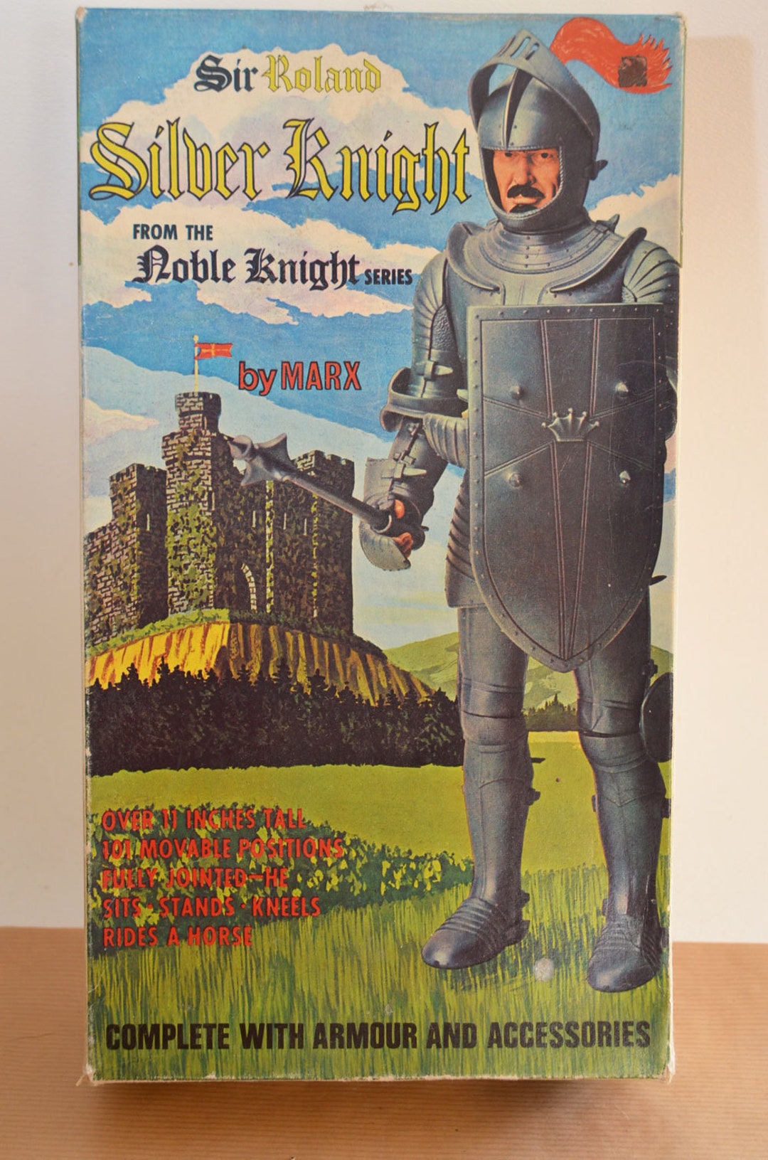 Vintage MARX 1960s JOHNNY WEST Sir Roland Stuart Silver Knight Noble ...