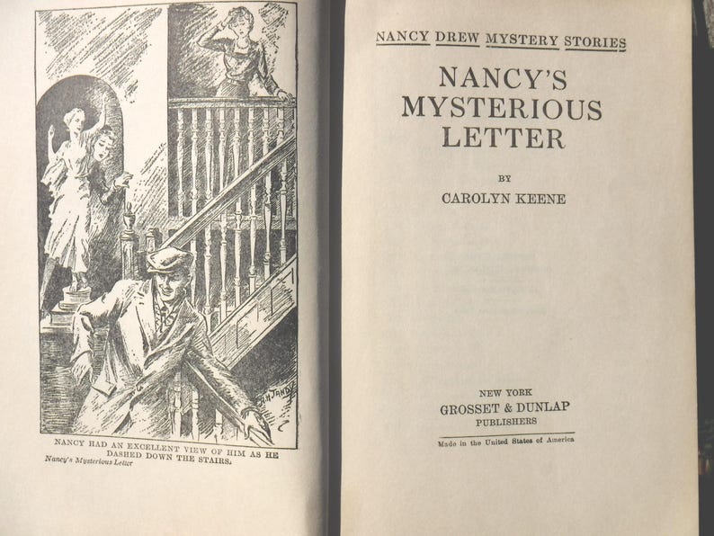 Vintage Nancy's Mysterious Letter A Nancy Drew Mystery - Etsy