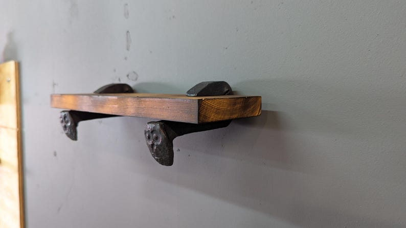 Hand Forged Railroad Spike Shelf Brackets - Etsy