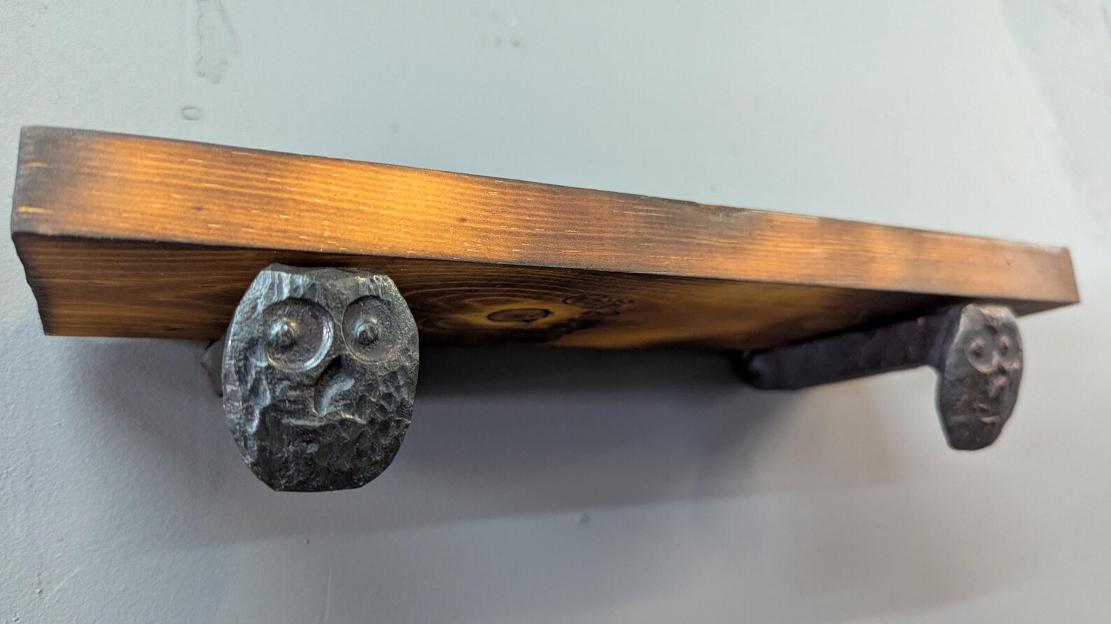 Hand Forged Railroad Spike Shelf Brackets - Etsy