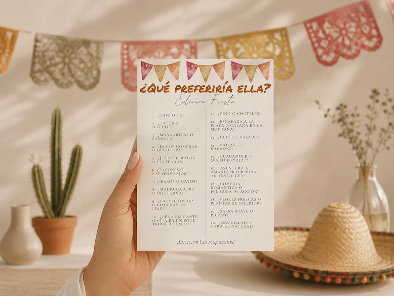 Bilingual Bridal Shower Games Bundle, English & Spanish Fiesta Bridal ...