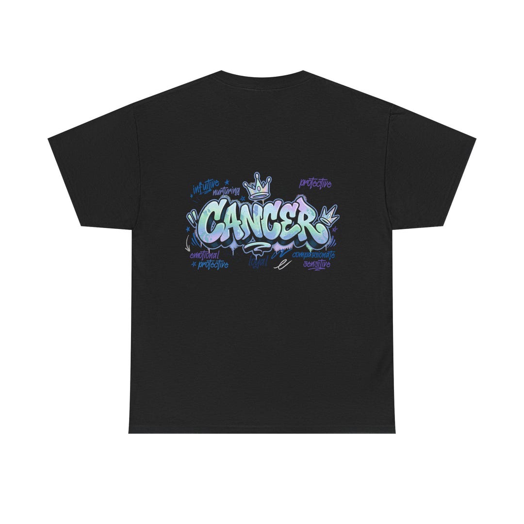 Cancer Graffiti Script Tee | Zodiac Horoscope Apparel - Etsy