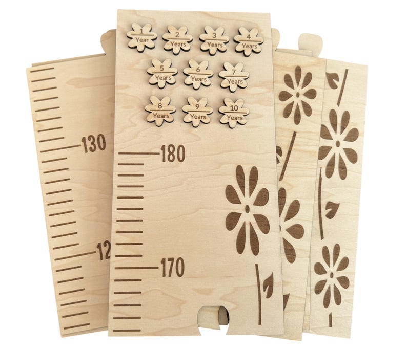 Personalised Wooden Height Chart With Milestone Markers * Family Growth ...