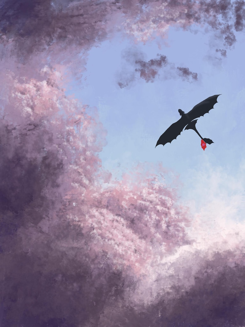 Toothless in the Sky Print, How to Train Your Dragon Poster, HTTYD ...