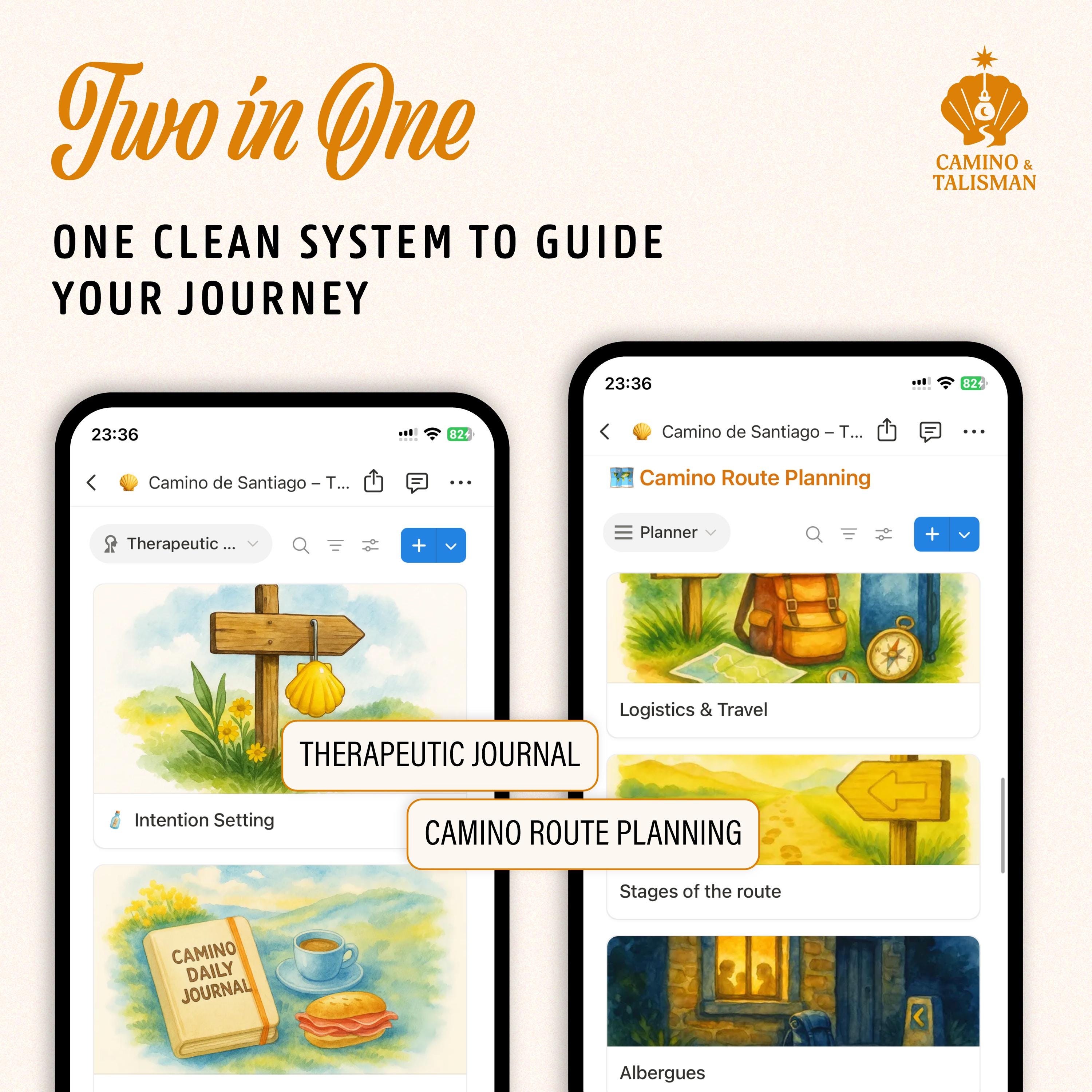 Camino De Santiago Notion Template | Therapeutic Digital Journal ...