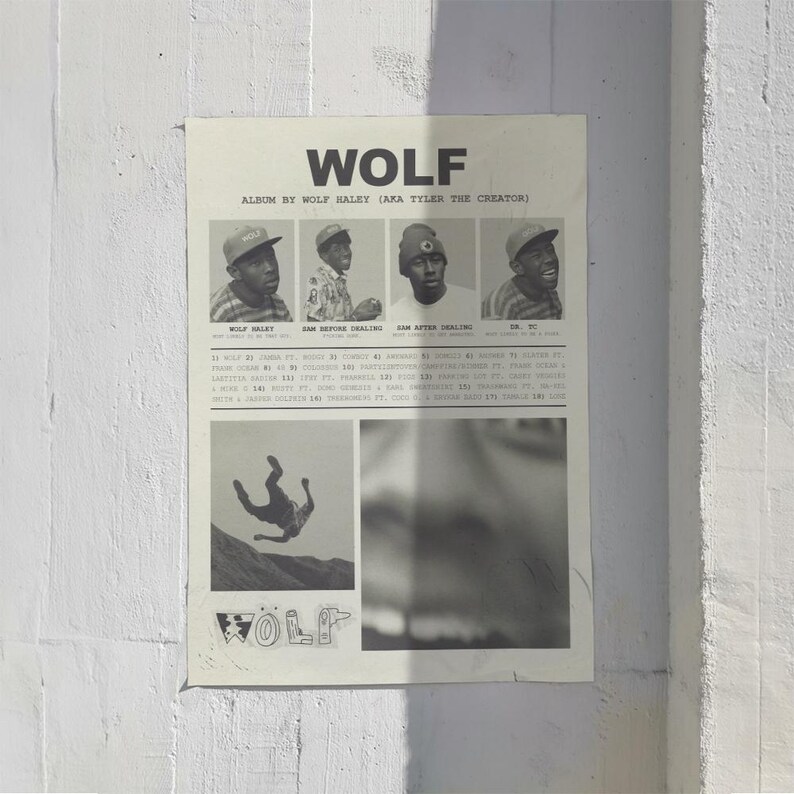 WOLF Tyler the Creator Yearbook-style Vintage Poster, Vintage Ad Poster ...