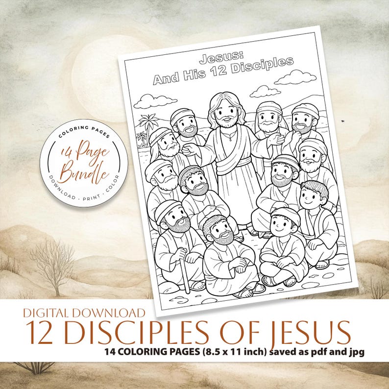 12 Disciples of Jesus | Sunday School Craft | Bible Activity for Kids ...