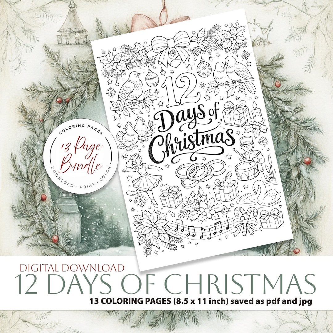 Coloring Pages, the 12 Days of Christmas Coloring Book,christmas ...