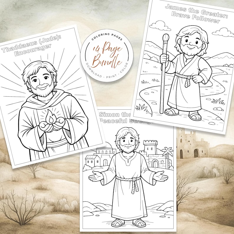 12 Disciples of Jesus | Sunday School Craft | Bible Activity for Kids ...