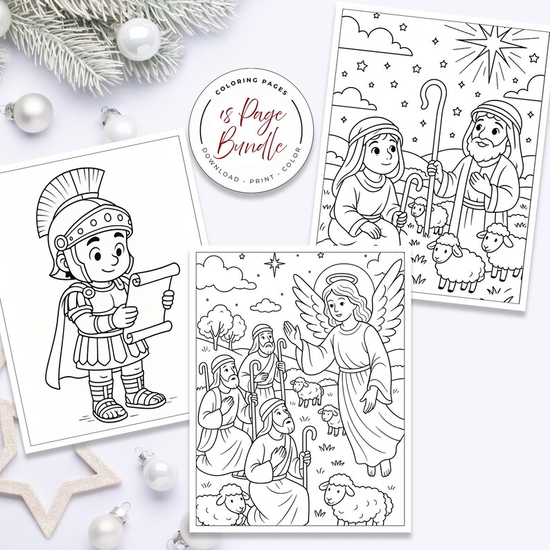 Christmas Nativity Coloring Pages, Christmas Story Coloring Pages for ...