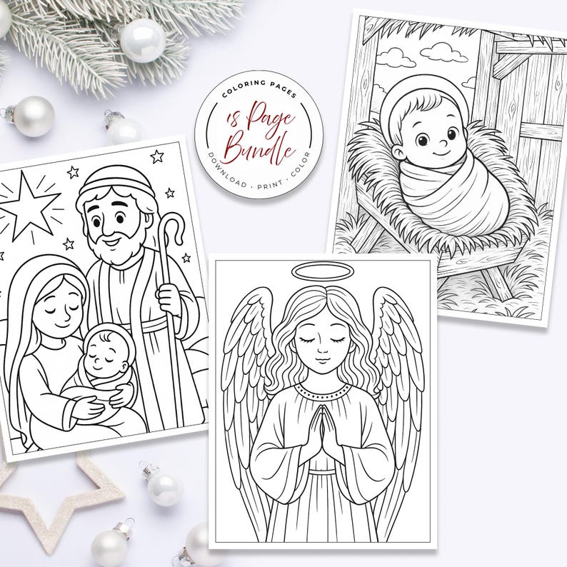 Christmas Nativity Coloring Pages, Christmas Story Coloring Pages for ...