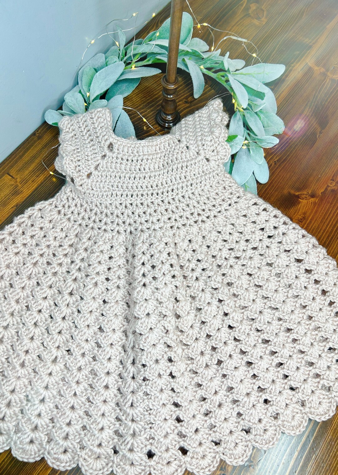 Toddler Tan Beige Crochet Dress - Etsy