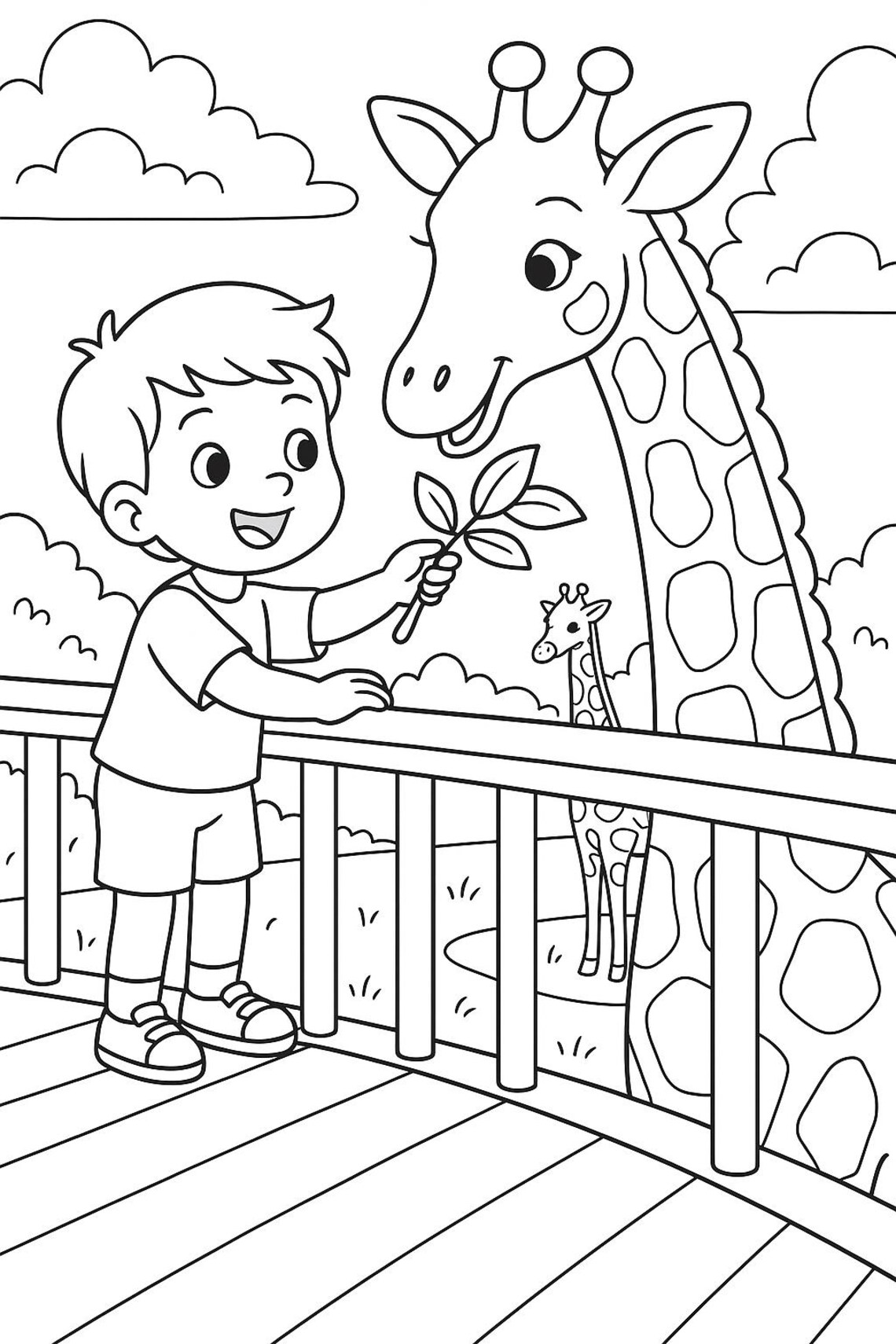 My Day at the Zoo Coloring Book for Kids – A4 Printable Animal Activity ...