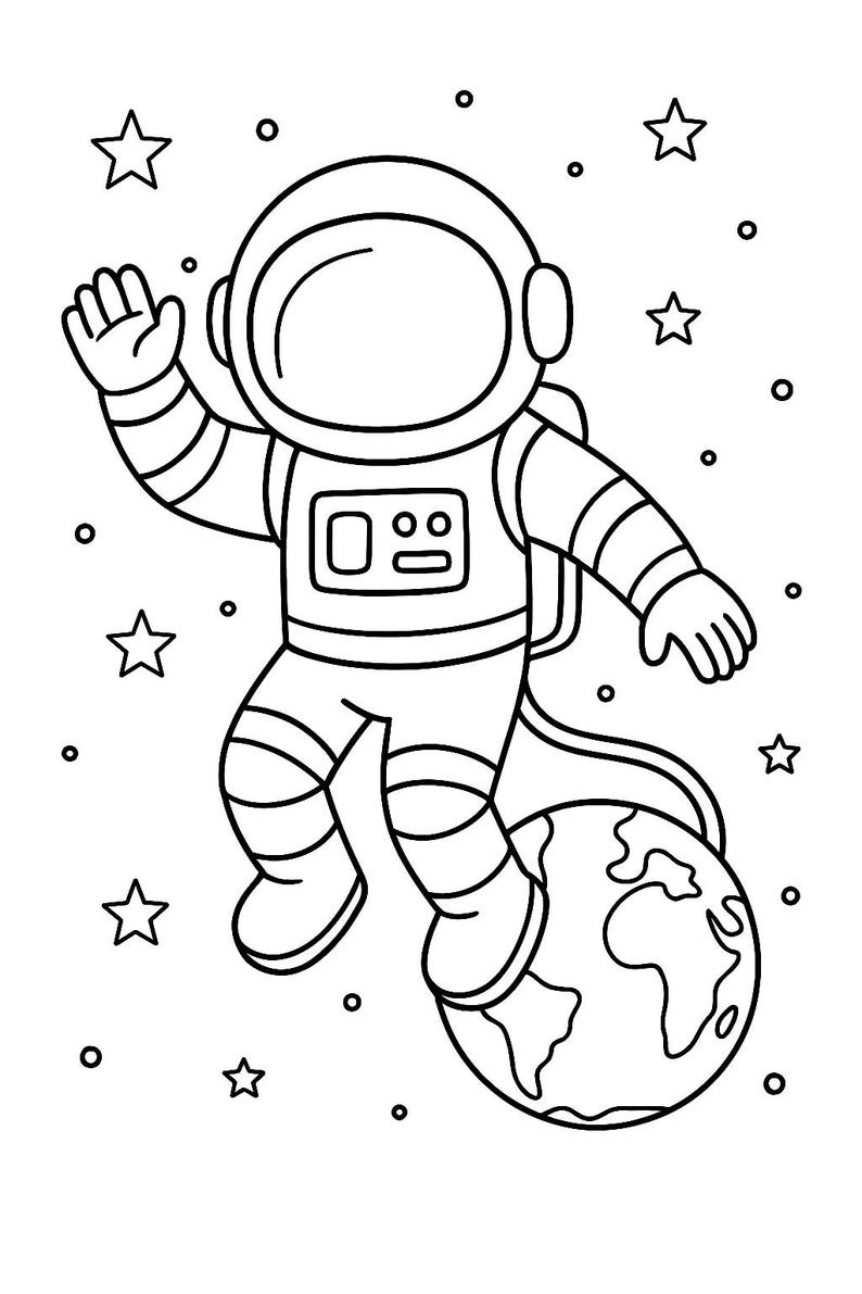 Space Coloring Book for Kids – 29 Pages | Printable PDF | Cute & Fun ...