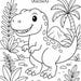 Dinosaur Coloring Book for Kids – 25 Pages | Printable PDF | Cute & Fun ...