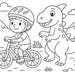 Dinosaur Coloring Book for Kids – 25 Pages | Printable PDF | Cute & Fun ...