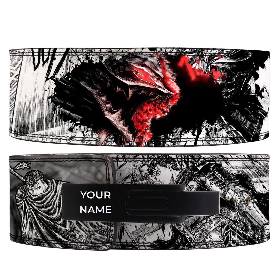 Berserk Anime Leather Lever Belt: Custom Powerlifting Gym Belt - Etsy