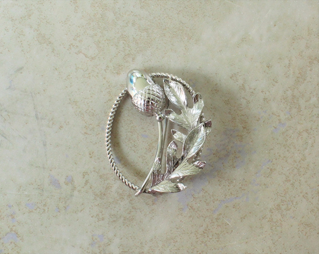 Fall Themed Acorn Brooch Curtis Creations Sterling Silver - Etsy