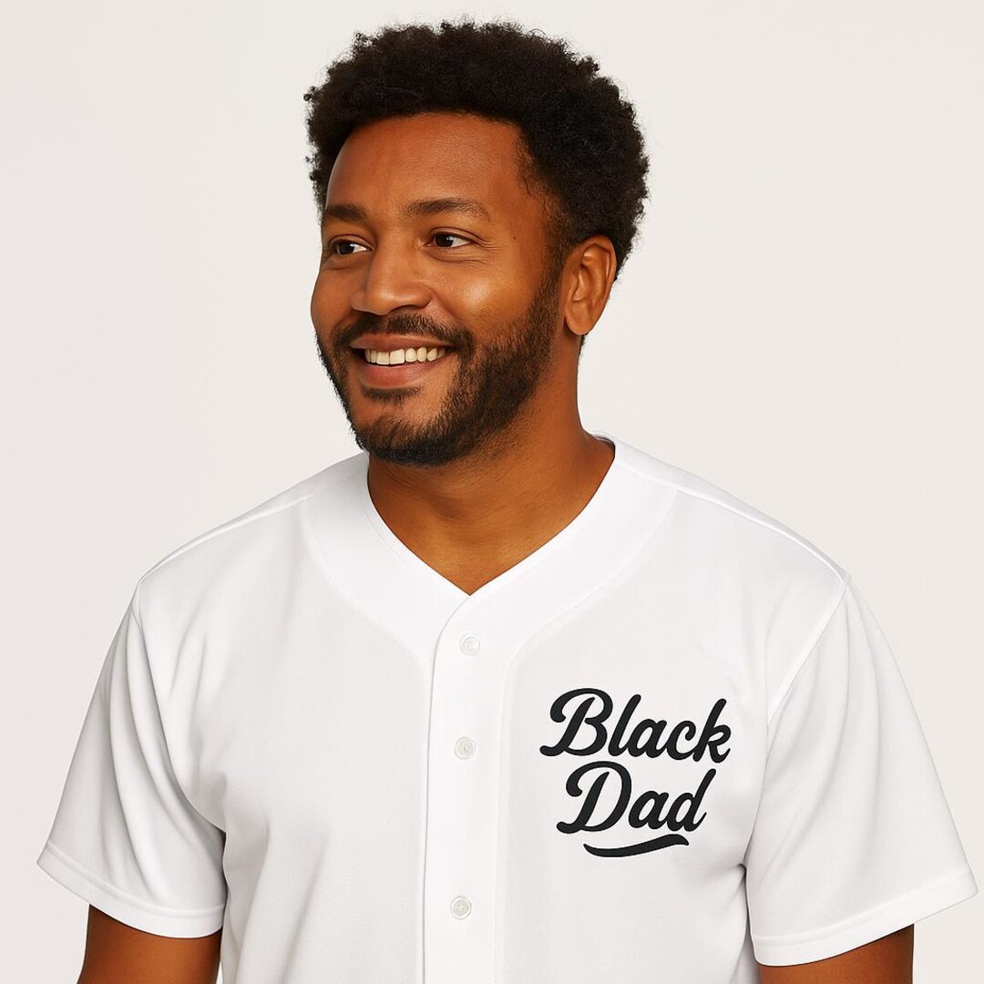 Black Dad Baseball Jersey, Father's Day Gift, Dad's Sports Apparel ...