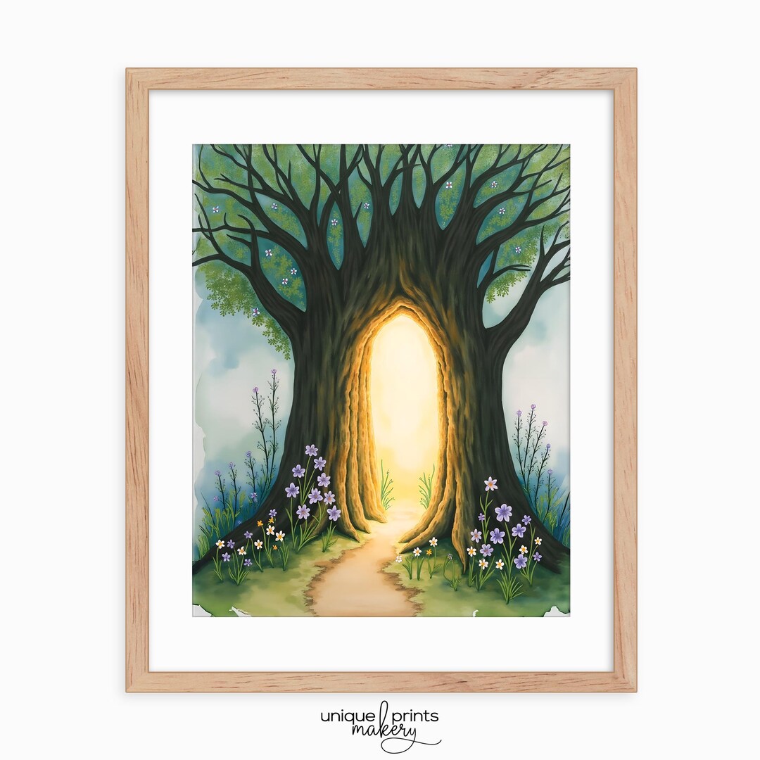 Enchanted Tree Doorway Printable - Whimsical Forest Entrance Art ...