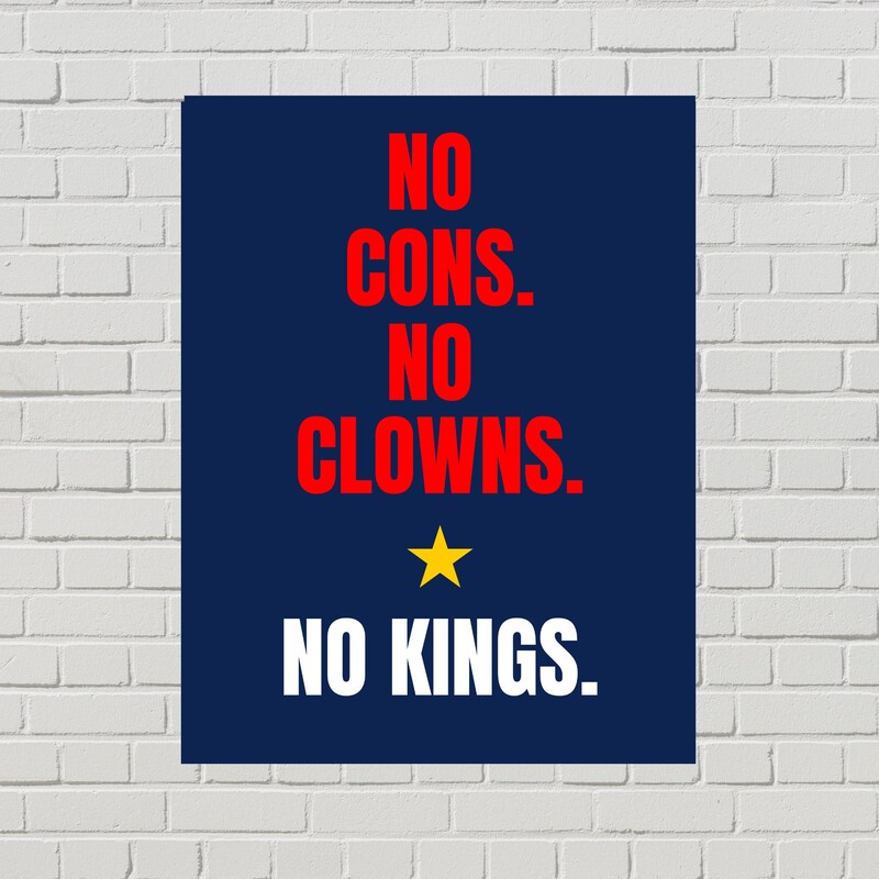 No Kings Protest Signs - Etsy