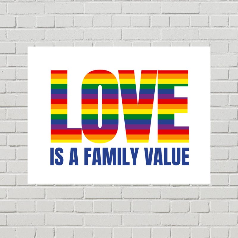 Family Values Sign - Etsy