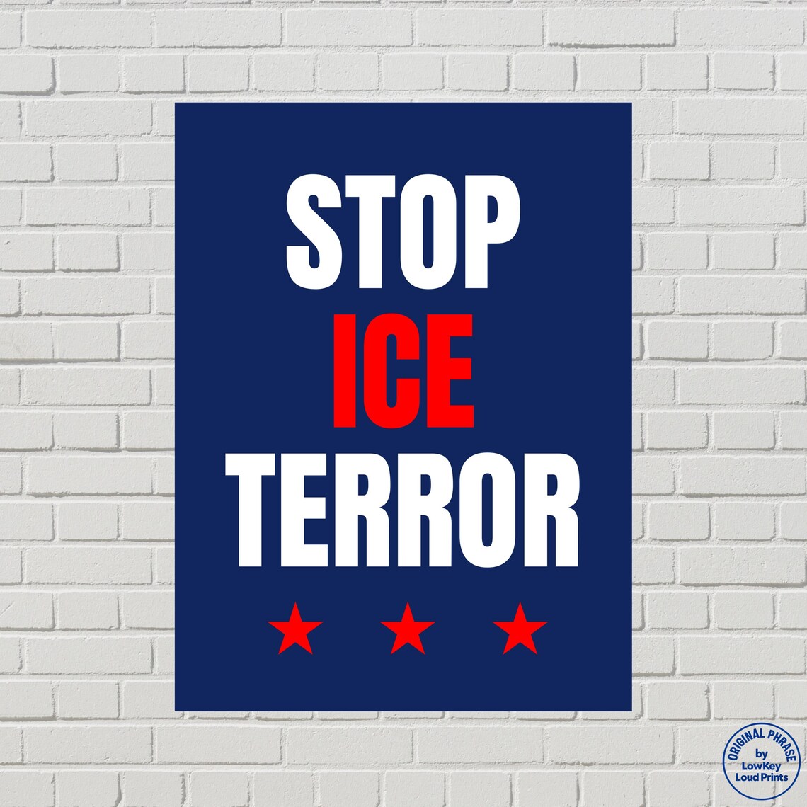 Stop ICE Terror Protest Sign, Printable Anti-ice Poster (PDF, 2 Sizes ...