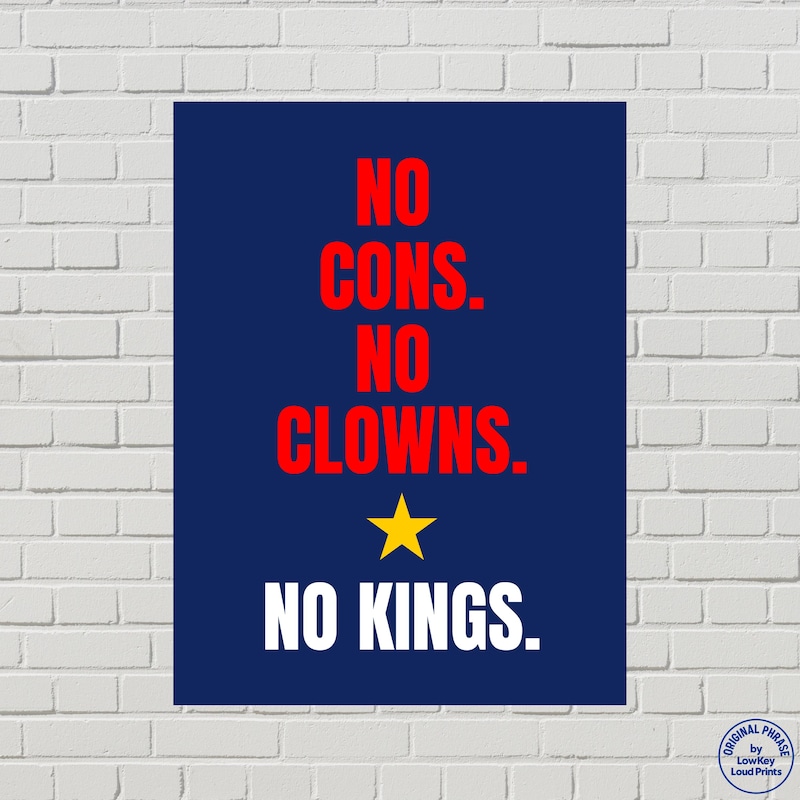 No Kings Protest Signs - Etsy