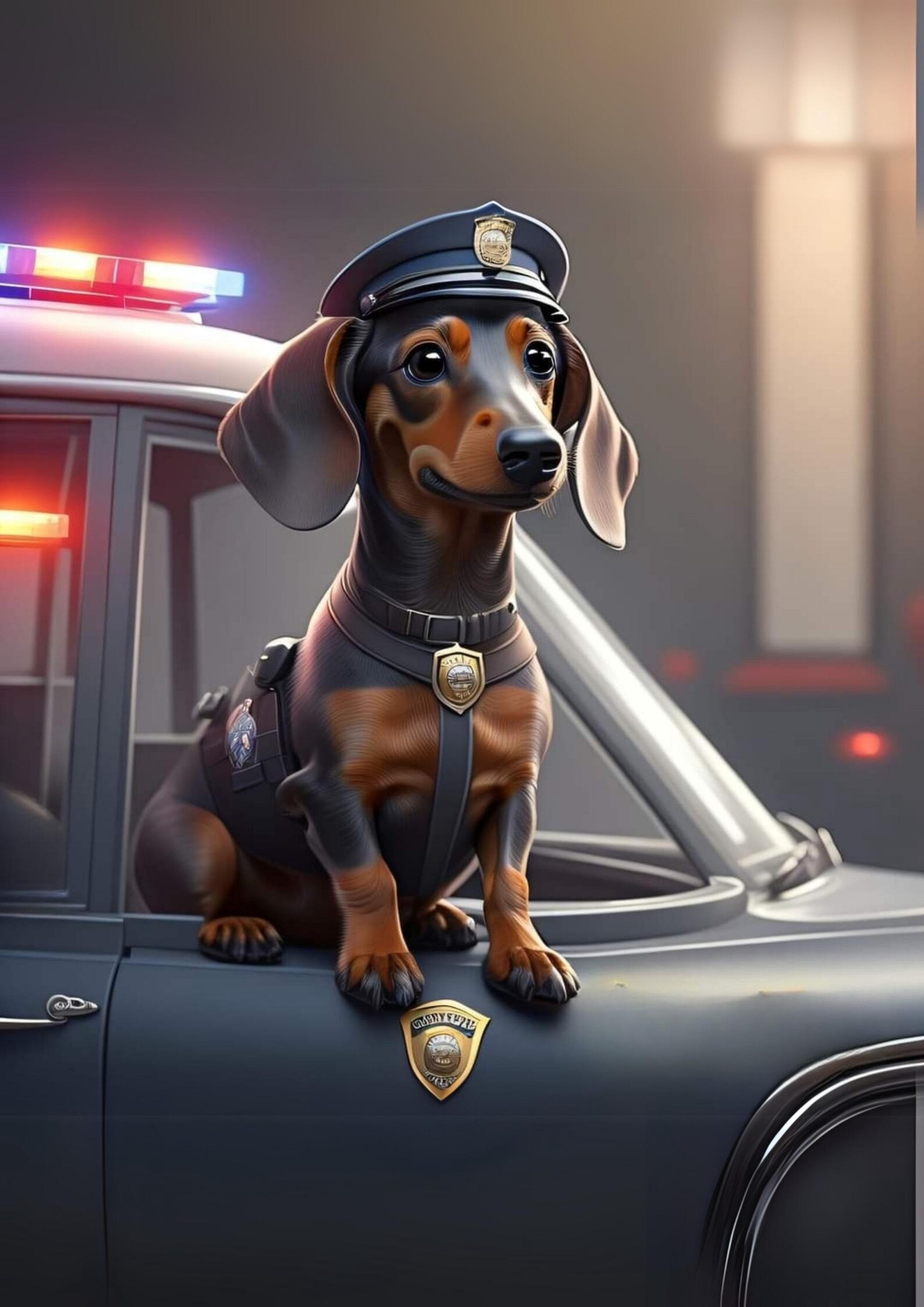 A4 Printable Dachshund Police Wall Art – Digital Download | Sausage Dog ...