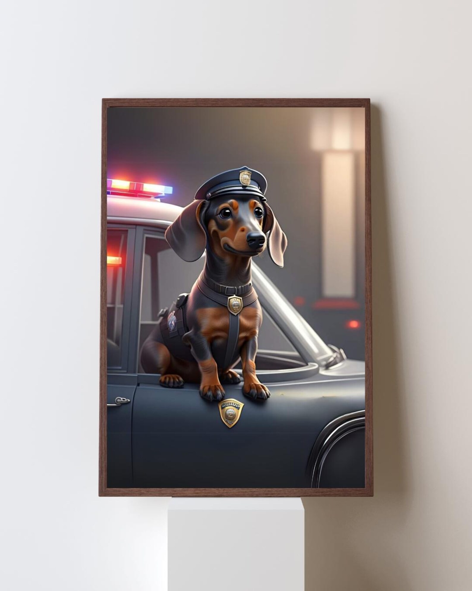 A4 Printable Dachshund Police Wall Art – Digital Download | Sausage Dog ...