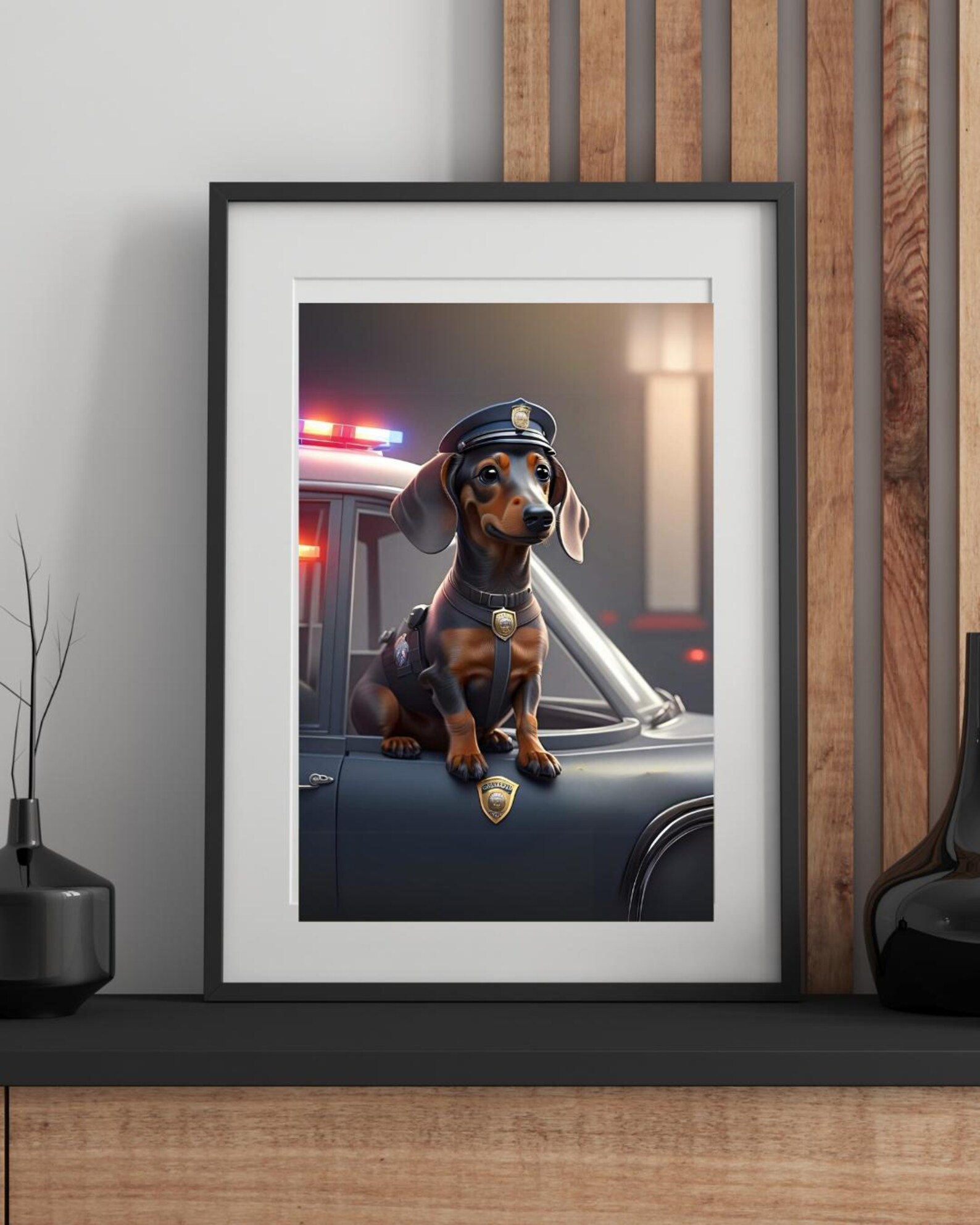 A4 Printable Dachshund Police Wall Art – Digital Download | Sausage Dog ...