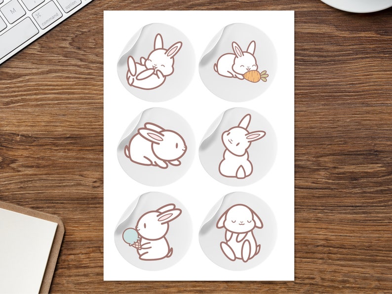 44 Cute Bunnies Svg Bundle - Cute Kawaii or Chibi Bunny Images in SVG ...
