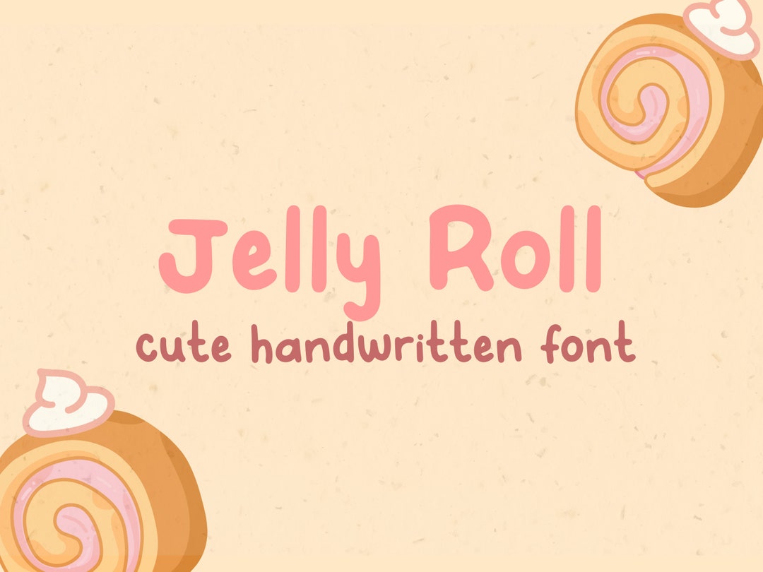Jelly Roll Font - Cute Handwritten Font - Etsy