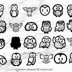 Doodle Owl SVG Bundle: 60 Kawaii Clip Art Images (digital Download) - Etsy