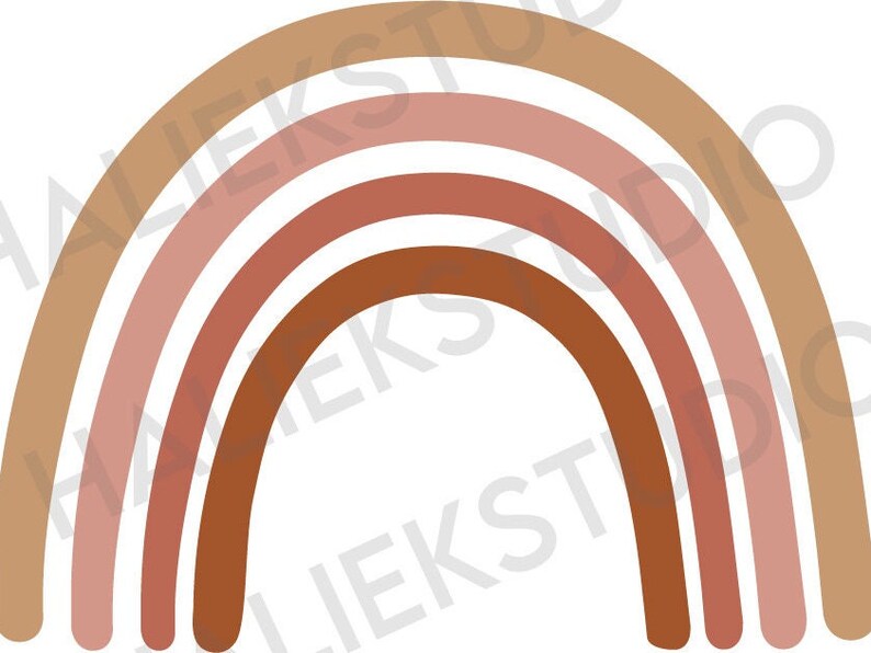 16 Earthy Pink Boho Rainbow Svg Boho Rainbow Clipart Rainbow - Etsy