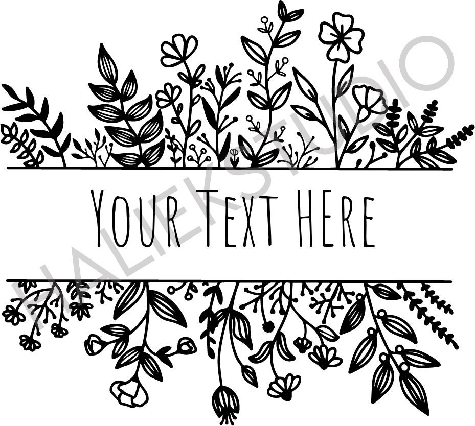 Wildflowers Frame Svg Wild Flower Svg Flower Sketch Svg - Etsy