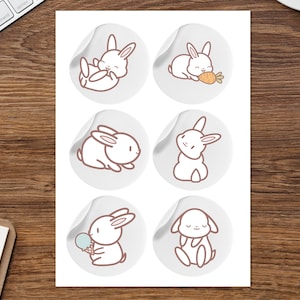 44 Procreate Cute Bunnies, Cute Kawaii Procreate Stamps, Procreate Cute ...