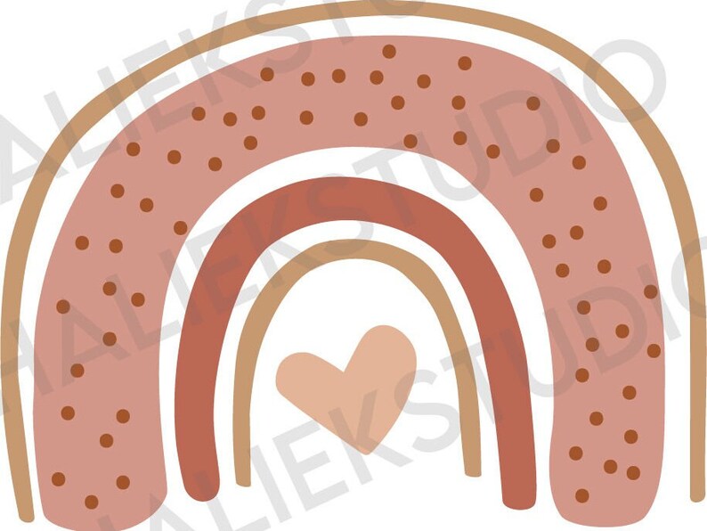 16 Earthy Pink Boho Rainbow Svg Boho Rainbow Clipart Rainbow - Etsy