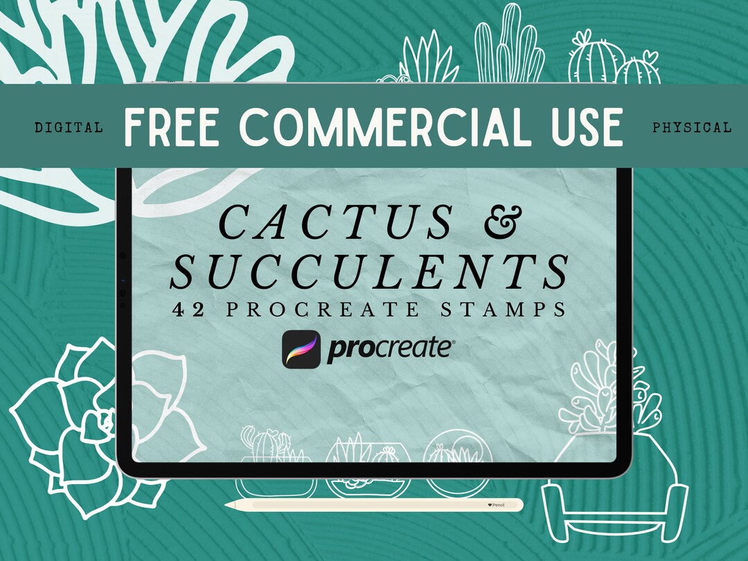 42 Procreate Cactus and Succulent Stamps Brush Set - Cacti and ...