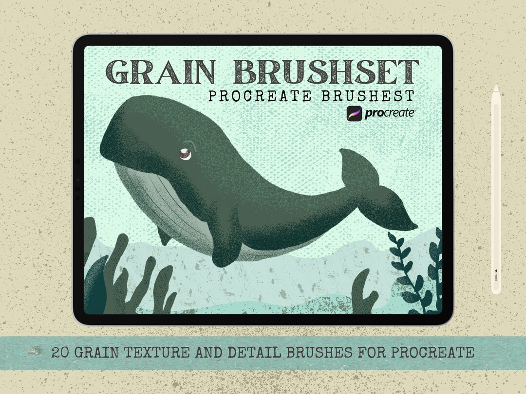 Grain Procreate Texture Brush Set, Procreate Pencil Brush, Texture for ...