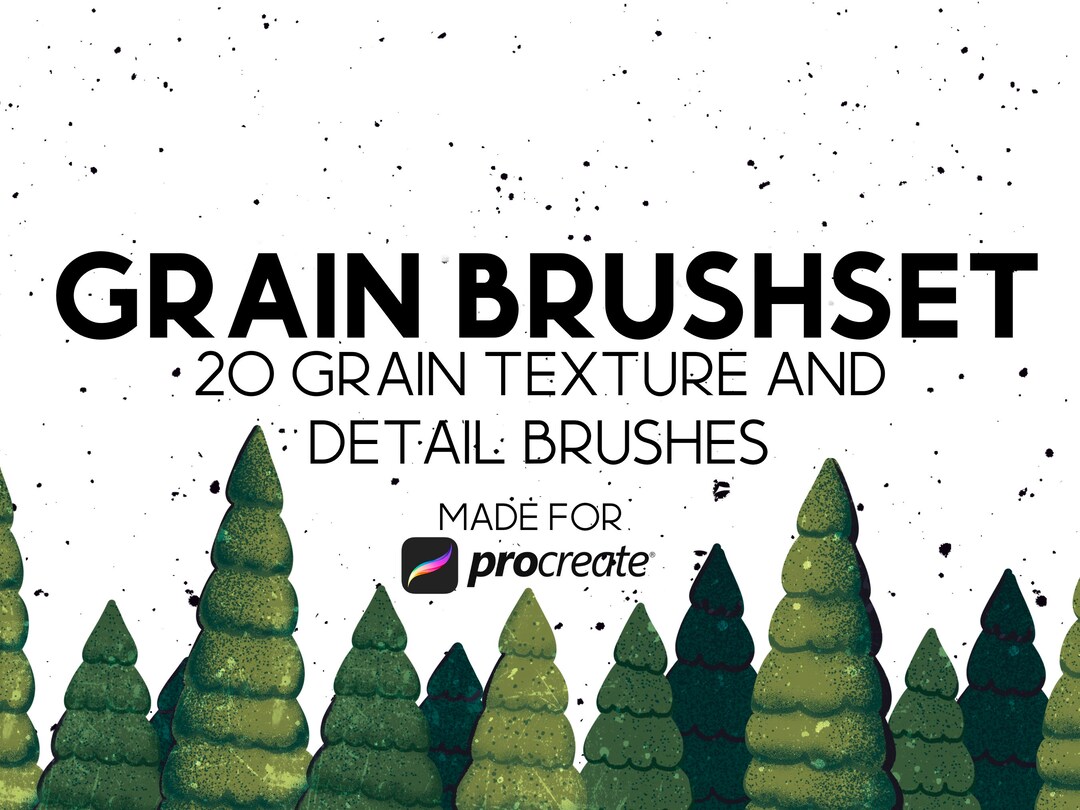 Grain Procreate Texture Brush Set, Procreate Pencil Brush, Texture for Procreate, Digital Art ...