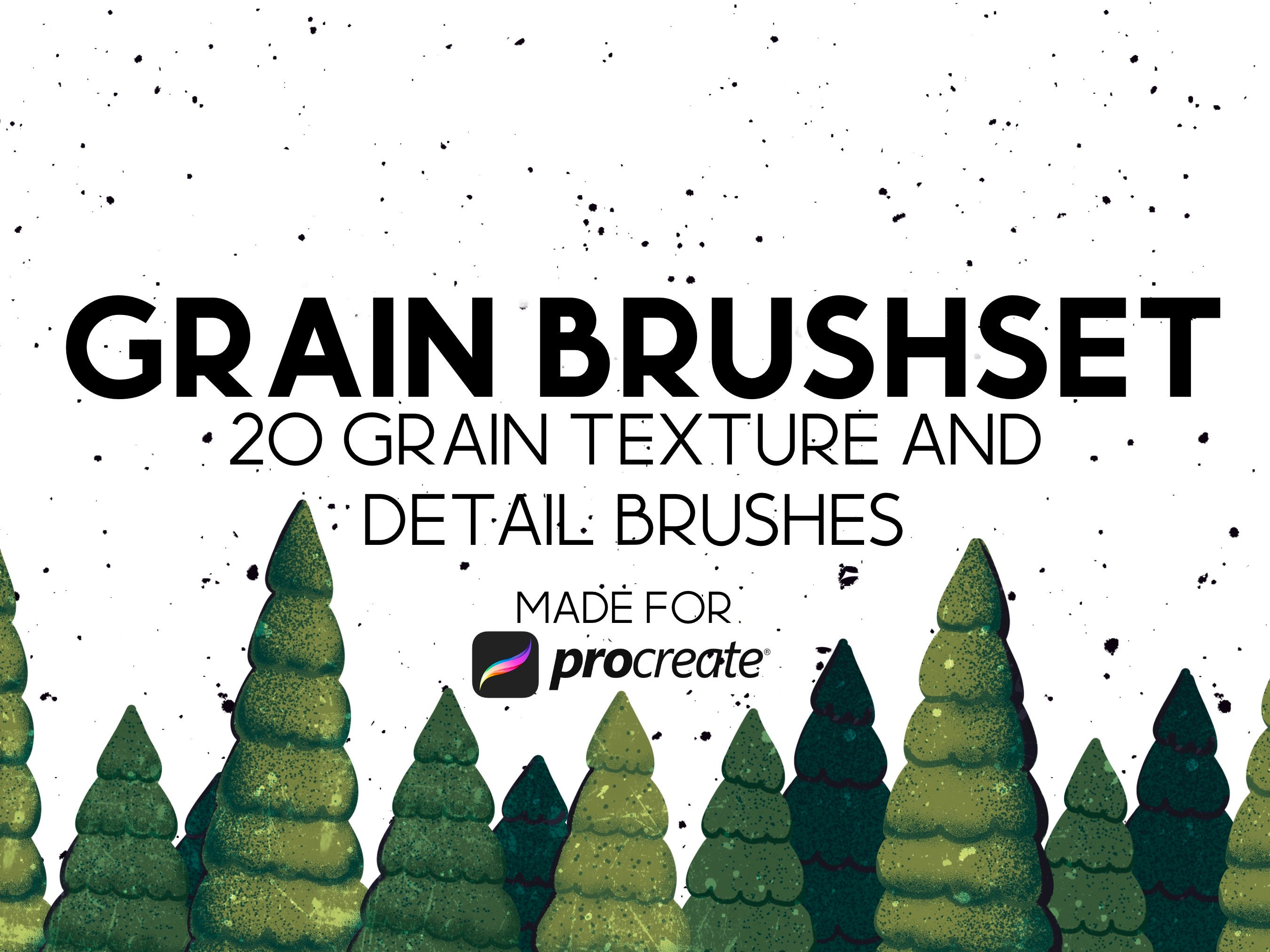 Grain Procreate Texture Brush Set, Procreate Pencil Brush, Texture for ...