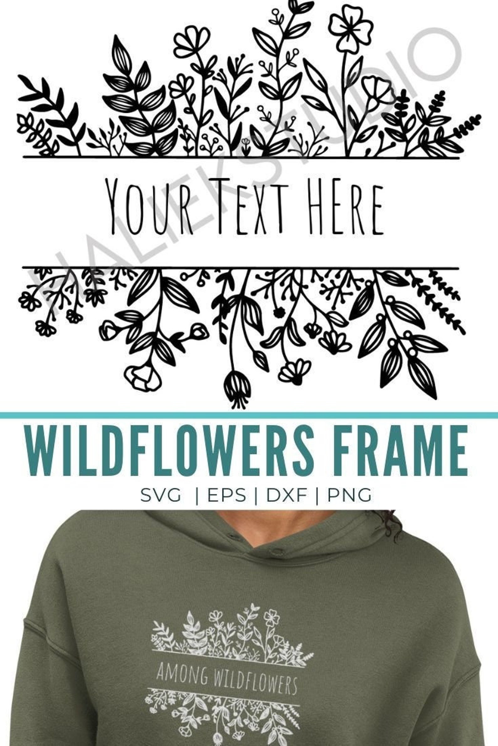 Wildflowers Frame Svg Wild Flower Svg Flower Sketch Svg - Etsy