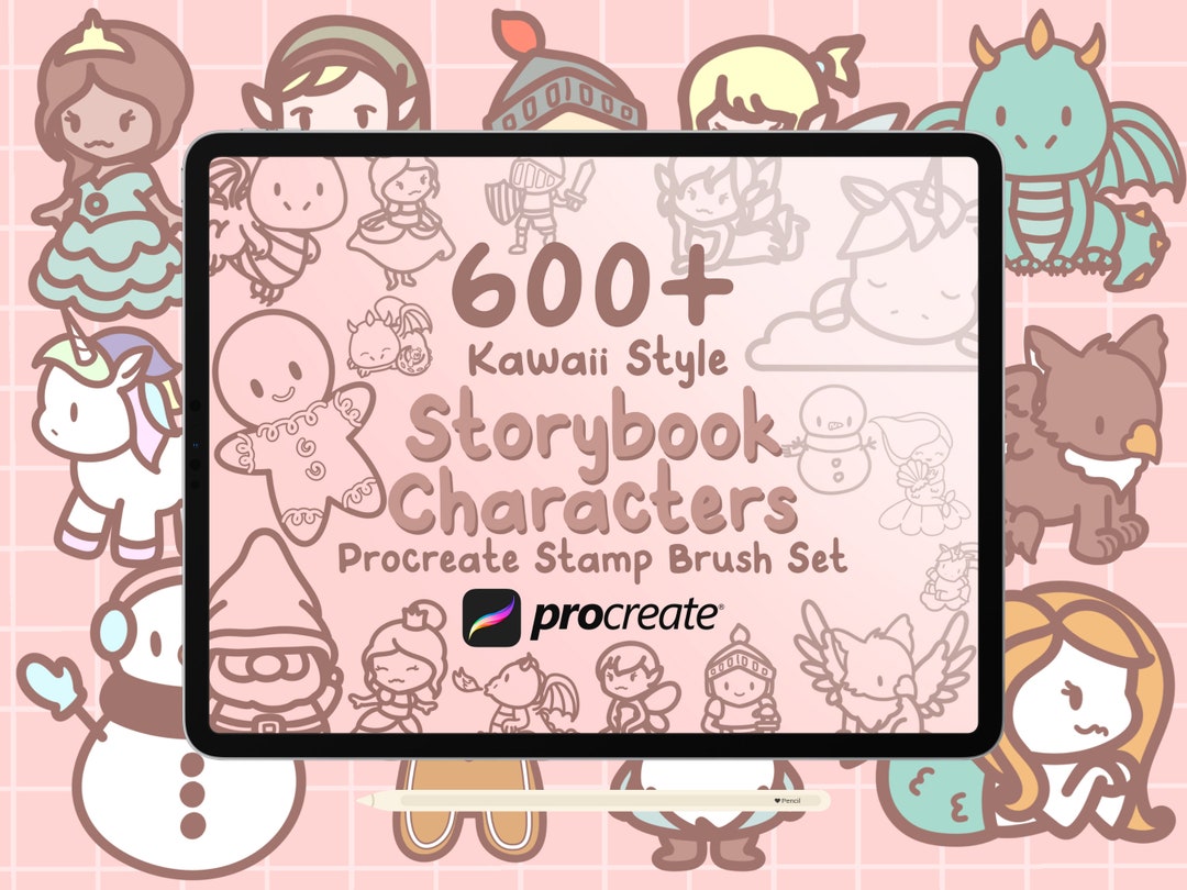 600+ Procreate Storybook Characters Stamps Brush Set - Etsy