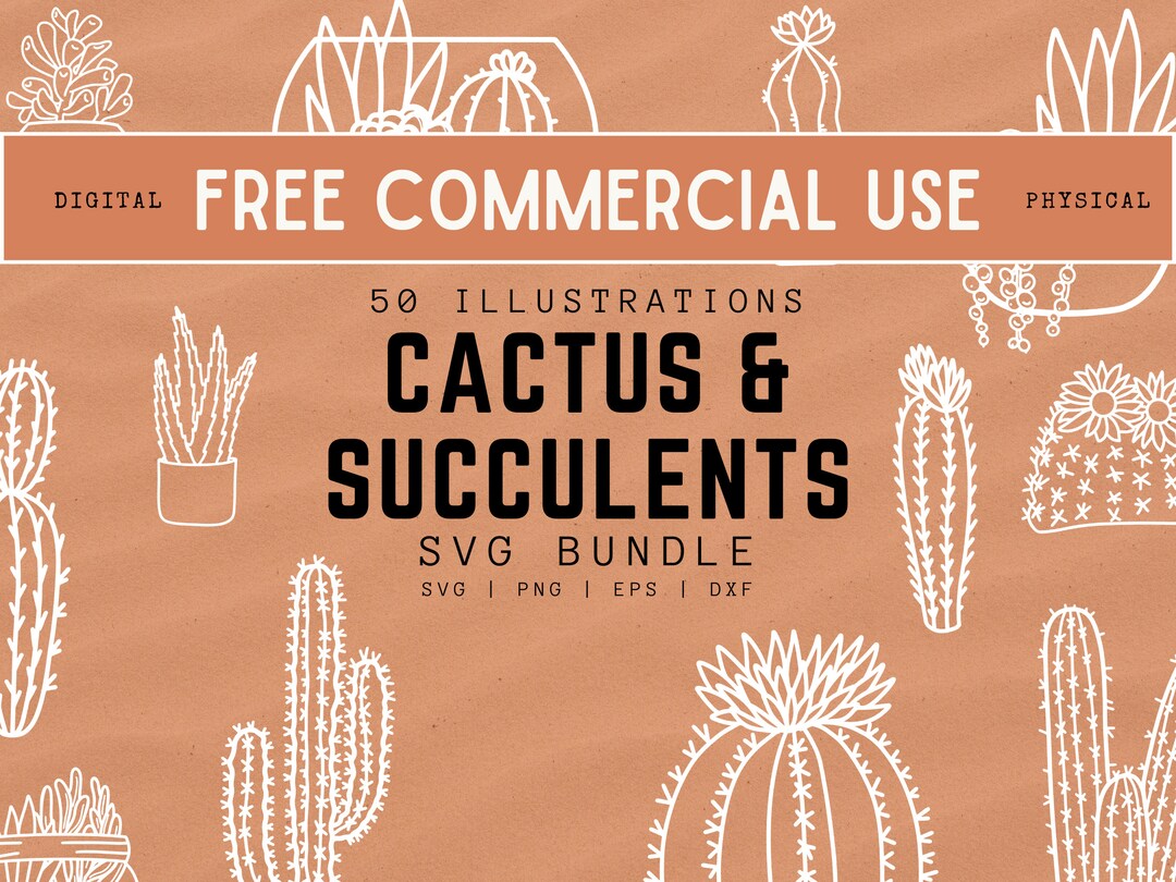 50 Cactus and Succulents SVG Bundle - Cactus and Succulent Svg Files ...
