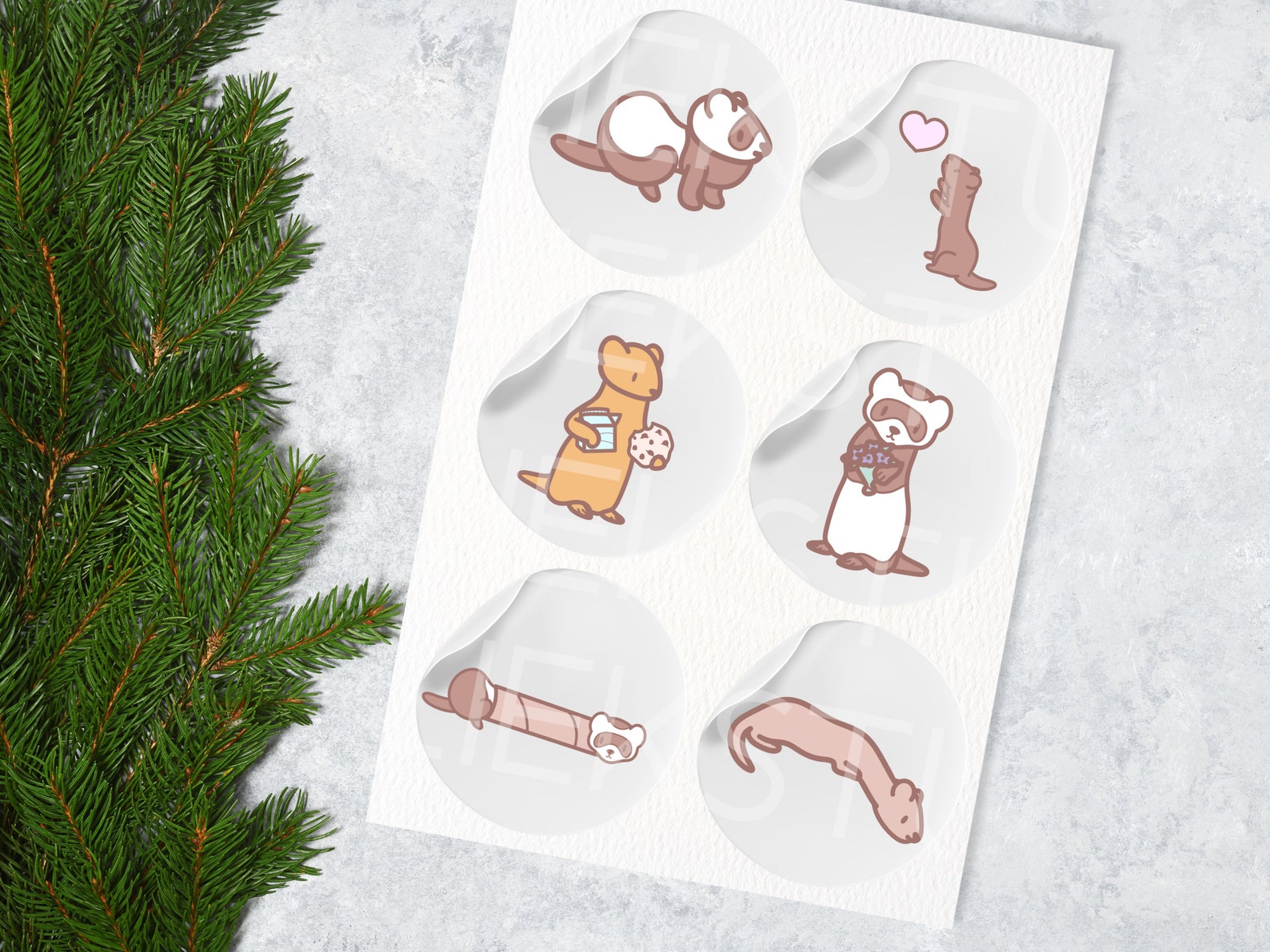 42 Ferrets and Weasels Svg Bundle - Cute Kawaii or Chibi Ferret and ...