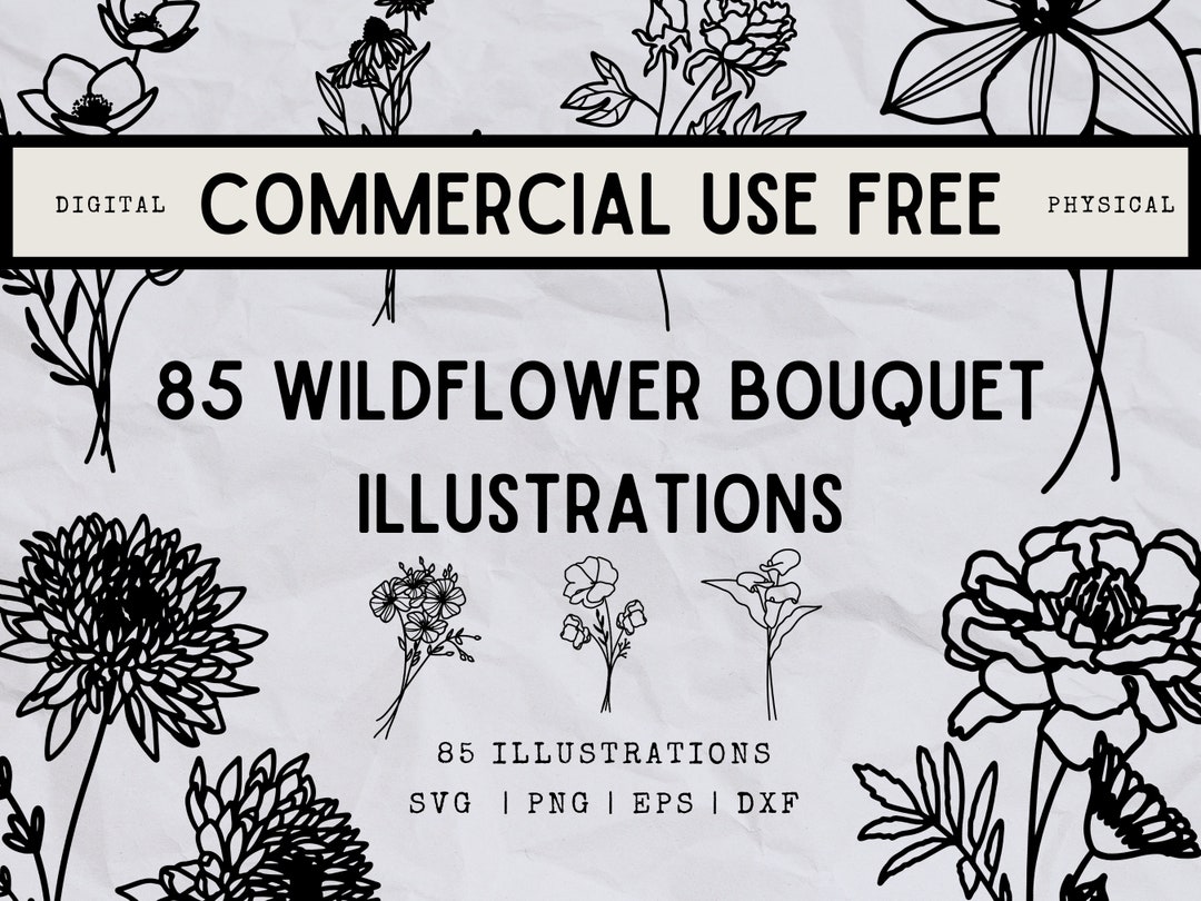 85 Wildflower Bouquets SVG Bundle - Flower Bouquet Images in SVG, Png ...