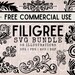 56 Filigree SVG Bundle - Ornamental Scroll Art Images - With Free ...
