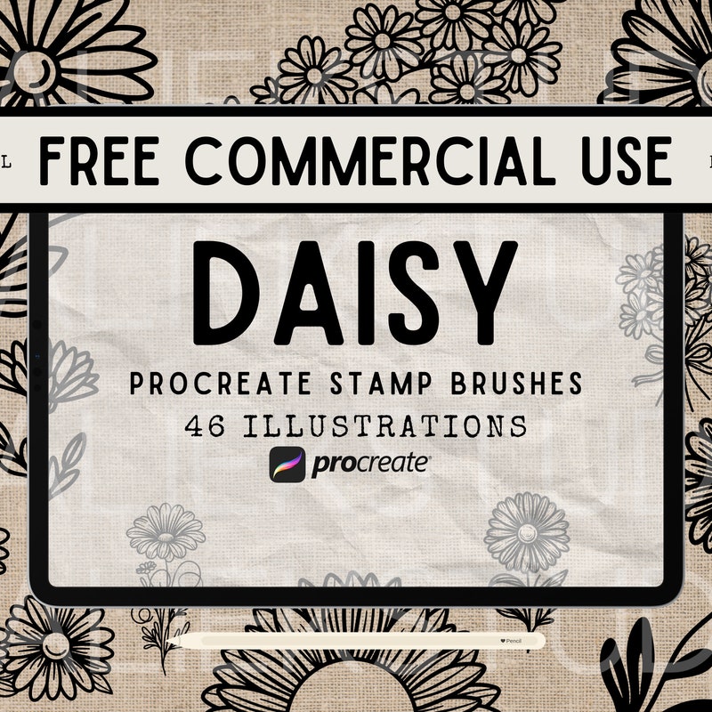 Daisy Digital Stamp - Etsy