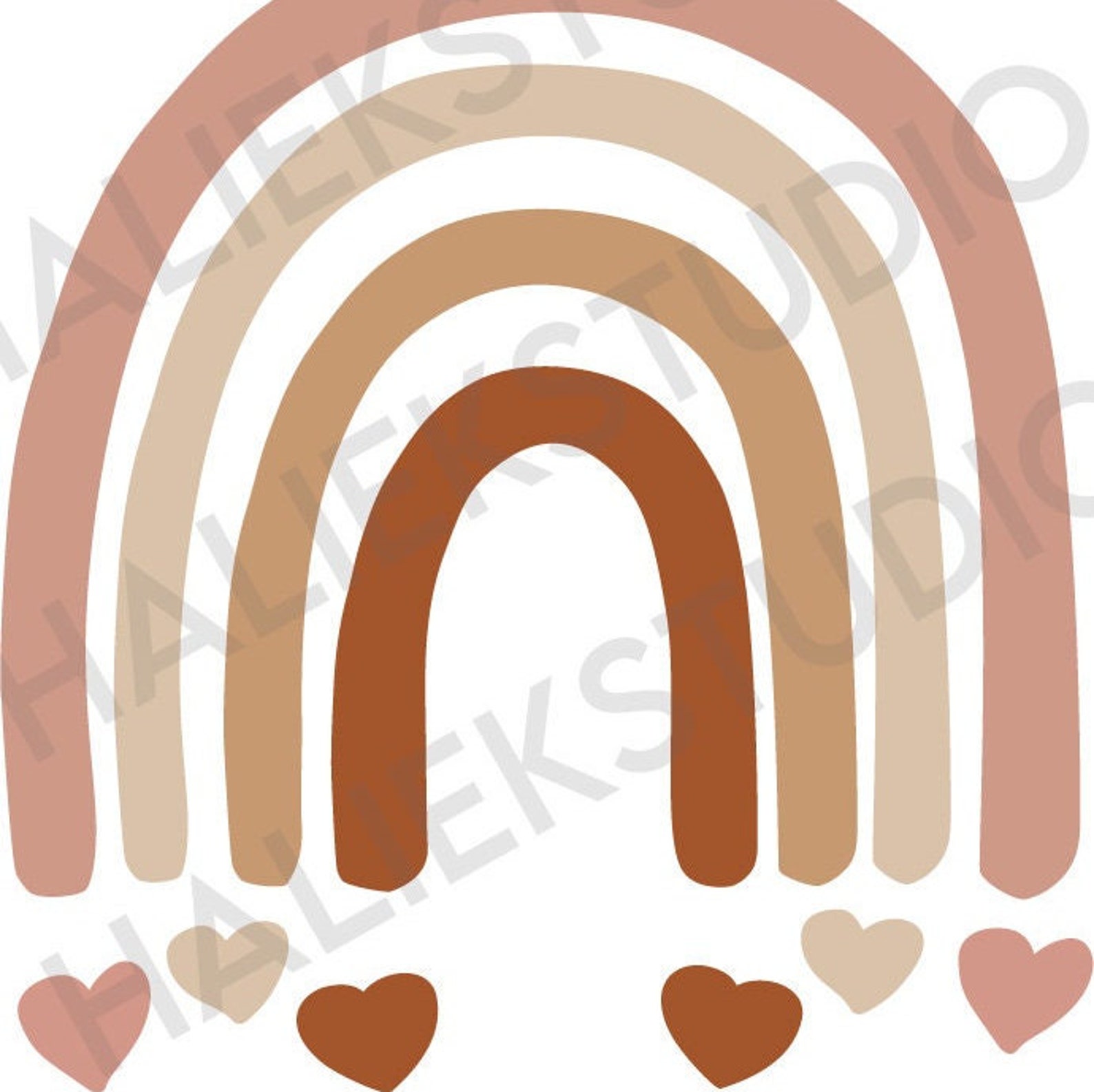16 Earthy Pink Boho Rainbow Svg Boho Rainbow Clipart Rainbow - Etsy